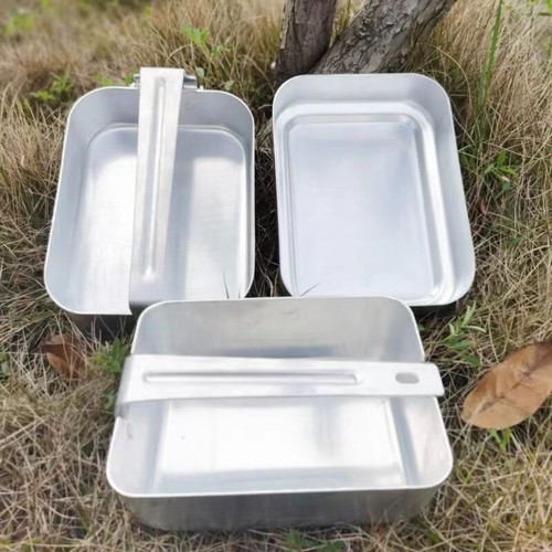 3-Piece Military Outdoor Camping Mess Kit Portable Aluminum Mess Tin ...