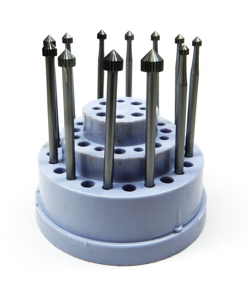Stone Setting Burs Fig 413 Jewelry Bur Set Large Sizes 024-050 12-Piece ...