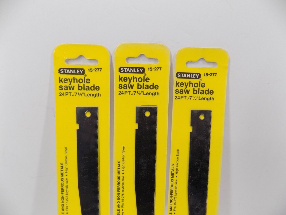 LOT OF 3 PKS Stanley Keyhole Saw Blades #15-277 24PT/7-1/2" Length | eBay