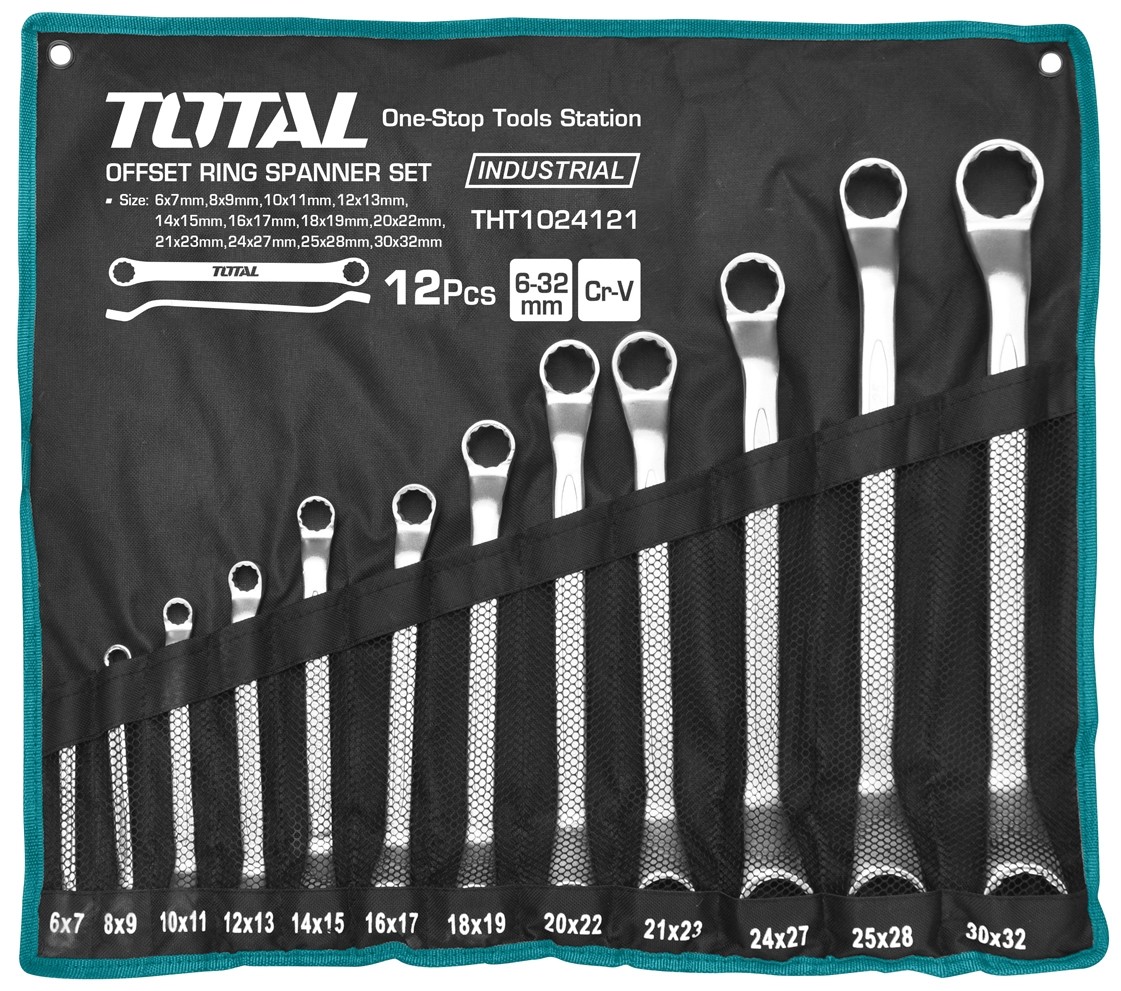 Total 12 Piece Offset Ring Spanner Set 6mm - 32mm | eBay