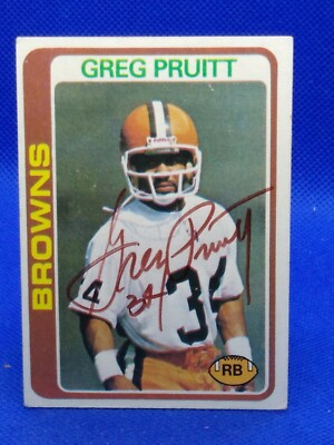 Greg Pruitt Cleveland Browns 1978 Topps #245 Signed PERSONAL AUTOGRAPH ...
