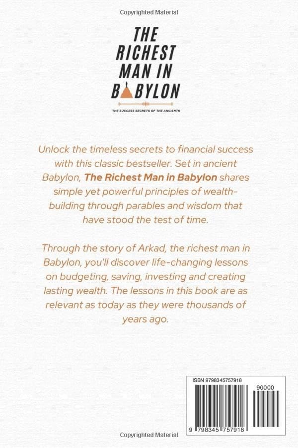 The Richest Man In Babylon: With ALL 7 Laws of Wealth and 5 Laws of ...