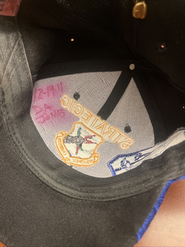US AIR FORCE HAT STRATEGIC AIR COMMAND SAC BLUE ADJUSTABLE CAP | eBay