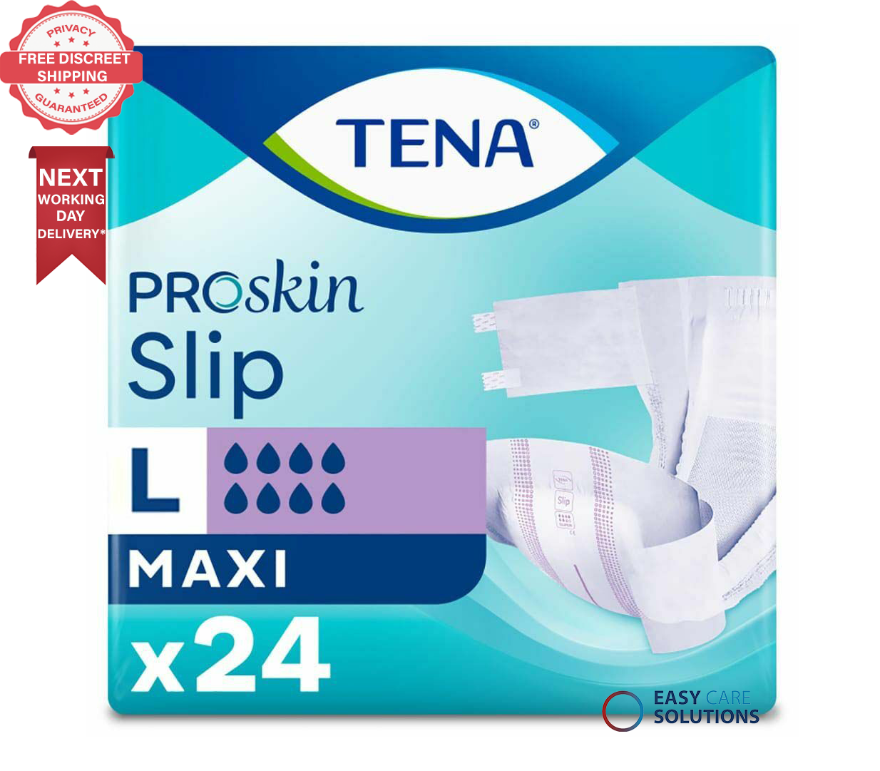 24 x TENA Pro skin Slip Maxi - Large - 3699 ml- 1 Packs of 24 for sale ...