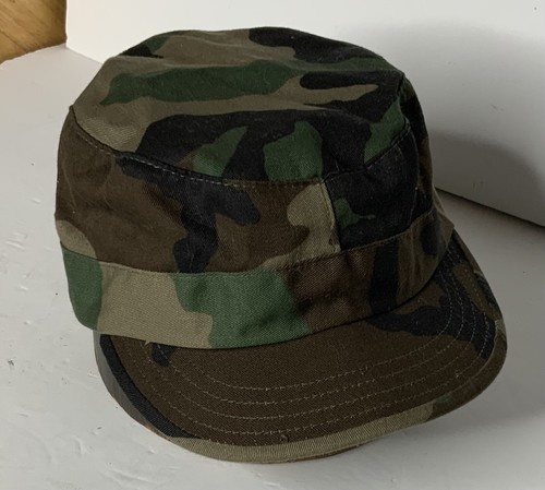 US Military Camouflage BDU Patrol Cap Woodland Size 7 1/8 | eBay