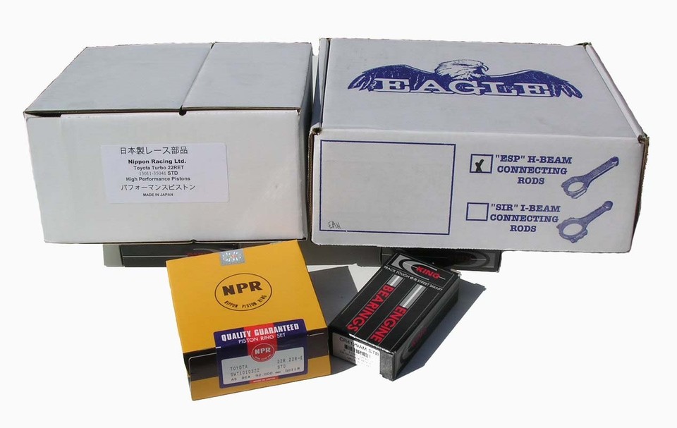 NIPPON Nippon Racing JDM Toyota 22R Turbo Engine Kit Pistons Scat 22RE ...