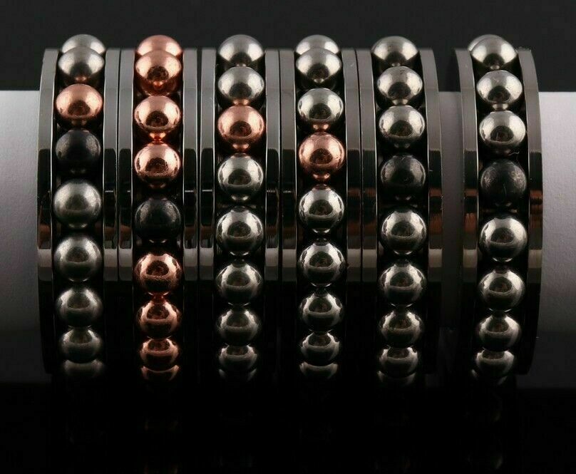 Fidget Ring Spinner Stainless Steel Anxiety Relief Gift for ADHD Autism ...