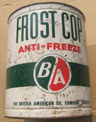 VINTAGE BA OIL ANTI-FREEZE ADVERTISING SIGN TIN CAN GENUINE ORIGINAL | eBay
