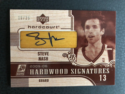STEVE NASH 2005-06 Upper Deck Hardcourt Hardwood Signatures Auto #10/25 ...