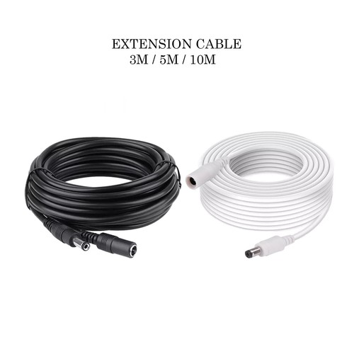 3m 5m 10m Power Extension Cable for 12V DC CCTV LED & Adapters 2.1mm*5 ...