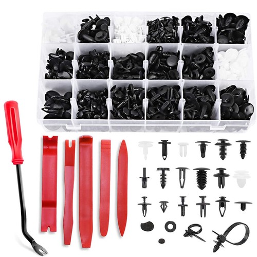 706×Clips Car Body Push Pins Fender Bumper Fasteners Rivet Screwdriver ...