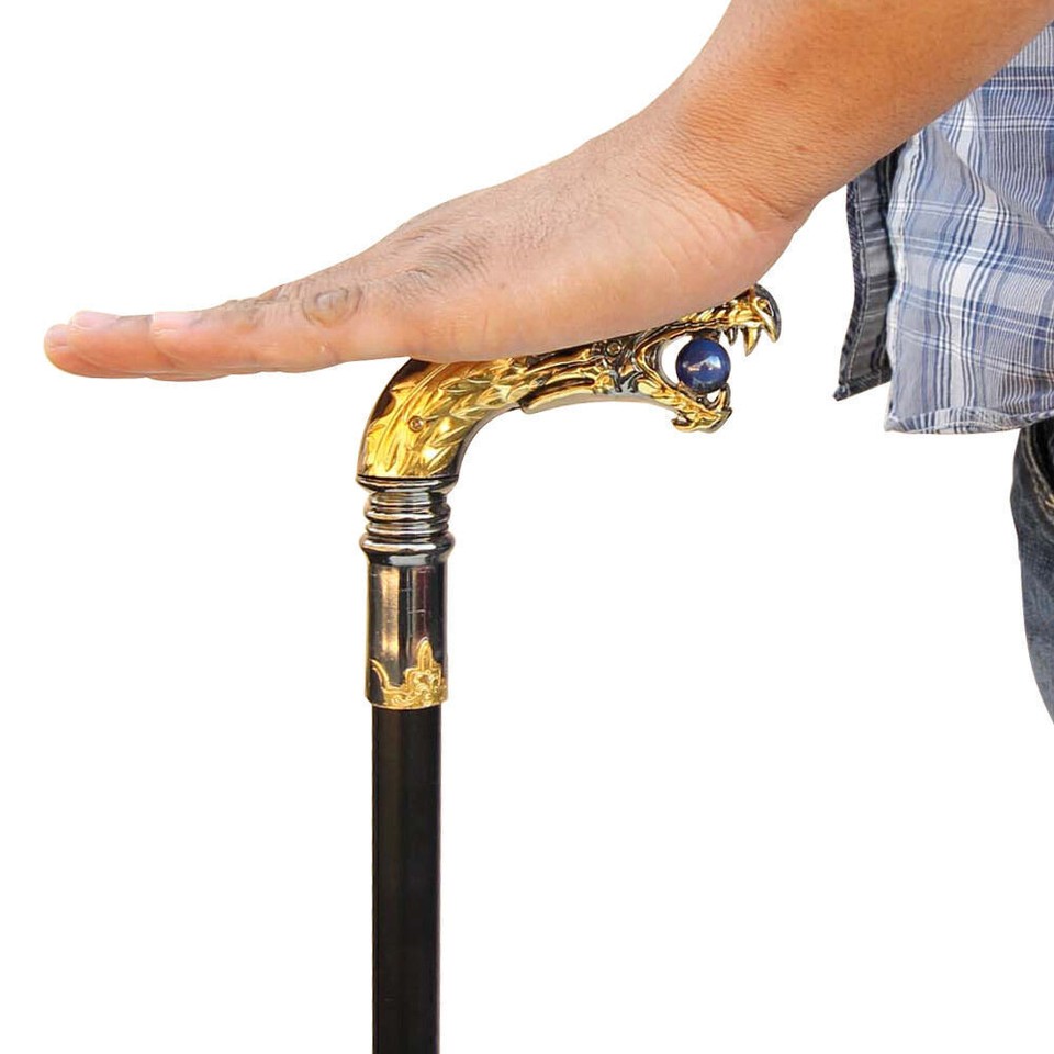 Dapper Mens Basilisk Death Stare Legendary Walking Cane Staff Clothing ...