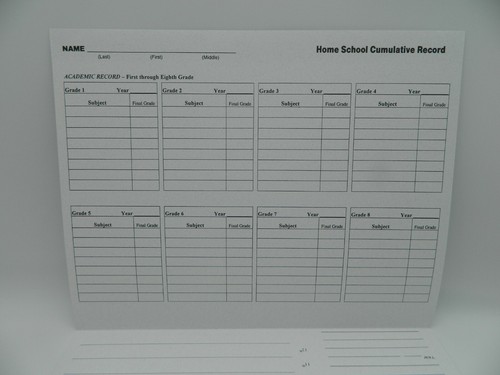 Homeschool Cumulative Transcript Folders, Pack of 3, use w. any ...