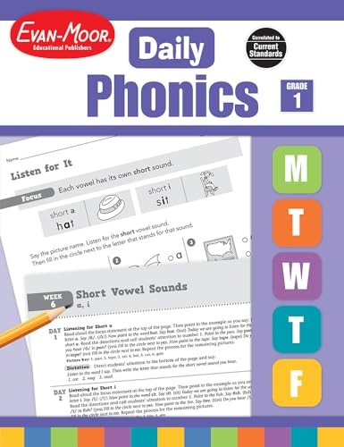 Evan-Moor Daily Phonics, Grade 1, Homeschooling & Classroom Resource ...