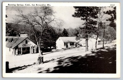 Postcard CA California Running Springs San Bernardino Mountains Gas ...