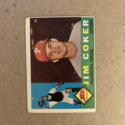 1960 Topps Baseball Jim Coker Philadelphia Phillies Card #438 | eBay
