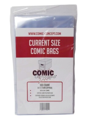 100x Current Size Comic Book Bags - Comic Concept | eBay UK