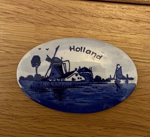 Blue & White Delft Holland Scene Handpainted Art Porcelain Holland ...