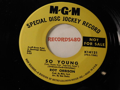 Roy Orbison PROMO 45 "So Young" M-G-M K14121 | eBay