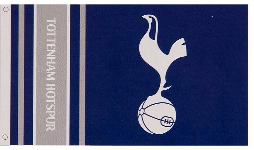 TOTTENHAM HOTSPUR FC LARGE SPURS (5ft x 3ft) NAVY FOOTBALL CLUB MAST ...