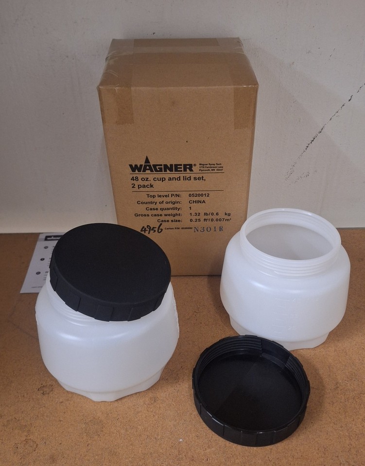 Wagner Flexio 48oz Paint Cups w/ Lids – 2 Pack – New in Box | eBay