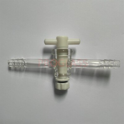 Lab Straight adapter with PTFE Stopcock, with 10mm hose connection | eBay