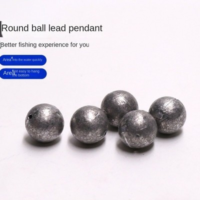 5PCS Lead Fishing Lead Sinkers Ball Style Fishing Weight Carp Fishing ...