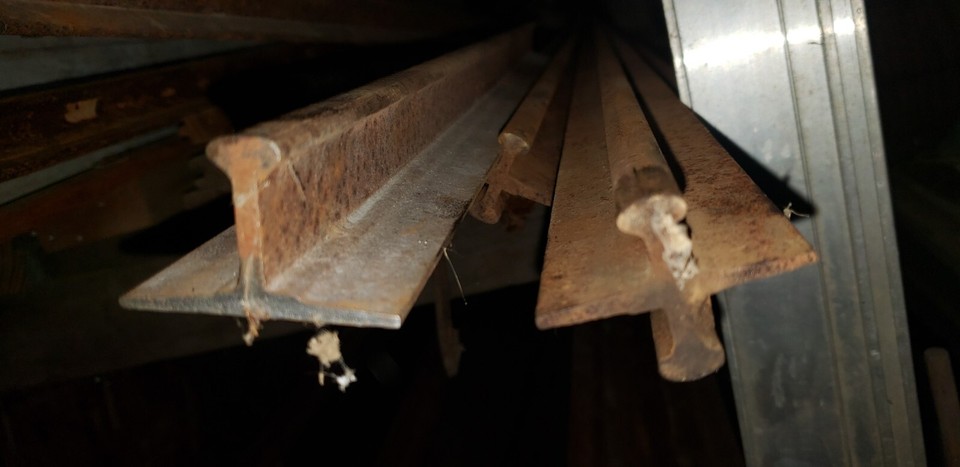 2" HAY TROLLEY TRACK NEY, LOUDEN,ROYAL,ETC.ANTIQUE BARN FARM DECOR 3' L ...