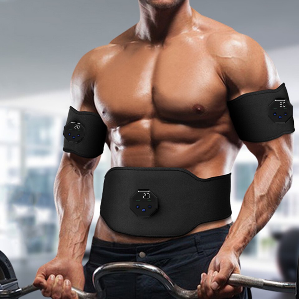 Electric Muscle Toner Machine Simulation ABS Fat Burner Toning Belt ...
