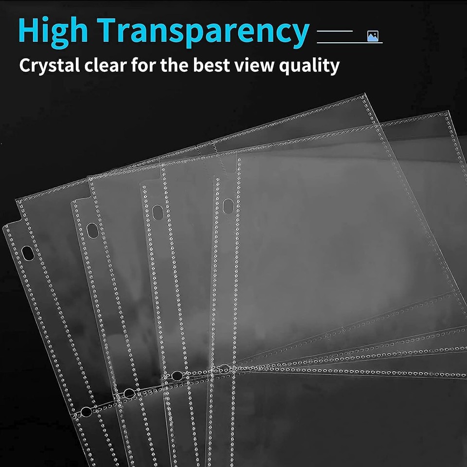 30 Pack Photo Sleeves for 3 Ring Binder 5x7 Archival Pages Protectors ...