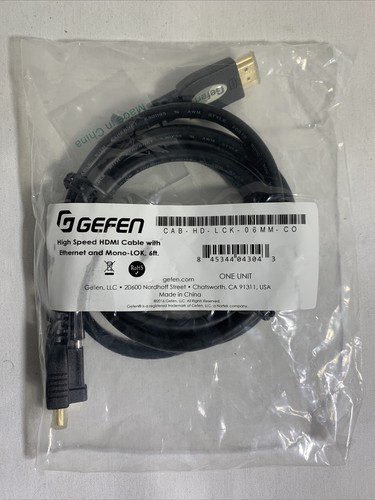 Gefen CAB-HDMI-LCK-06MM-CO High Speed HDMI Locking Cable 6ft / 2m Male ...