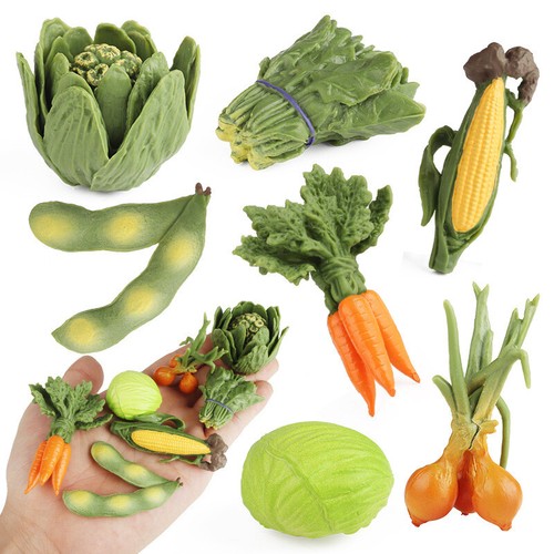 7pcs/set Mini Fruits and Vegetables PVC Toy Action Figure Education ...