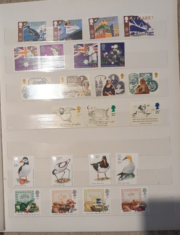 Great Britain NHM collection in large stockbook 1990's face value £56 ...