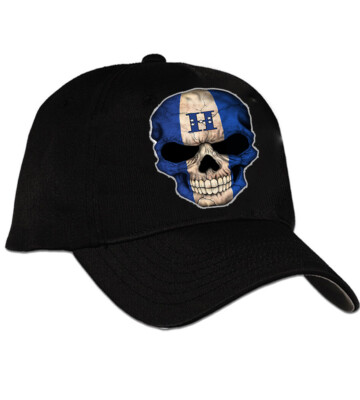 Honduras Flag Skull Unisex Cap Hat Black | eBay