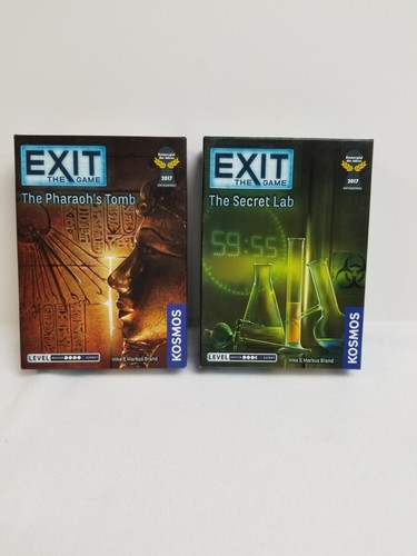 Exit: The Game, Bundle Lot Of 2- The Pharoah's Tomb & The Secret Lab ...