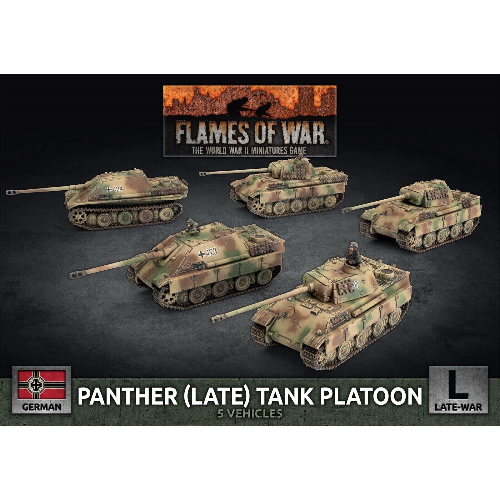 Battlefront Miniatures Flames of War WW2 German - Panther (Late) Tank ...
