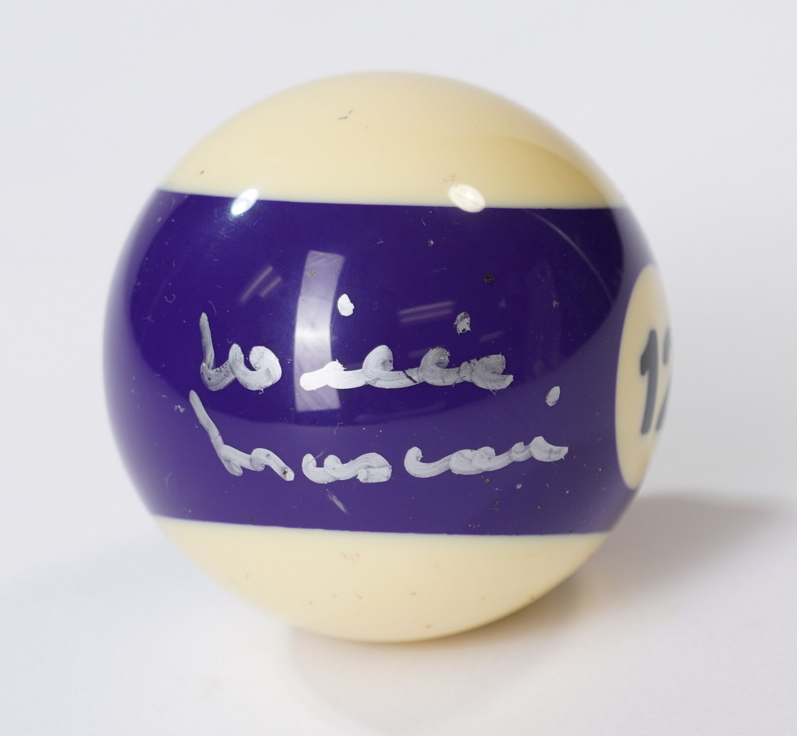 Willie Mosconi Autographed Signed Billiards #12 Pool Ball PSA/DNA COA ...