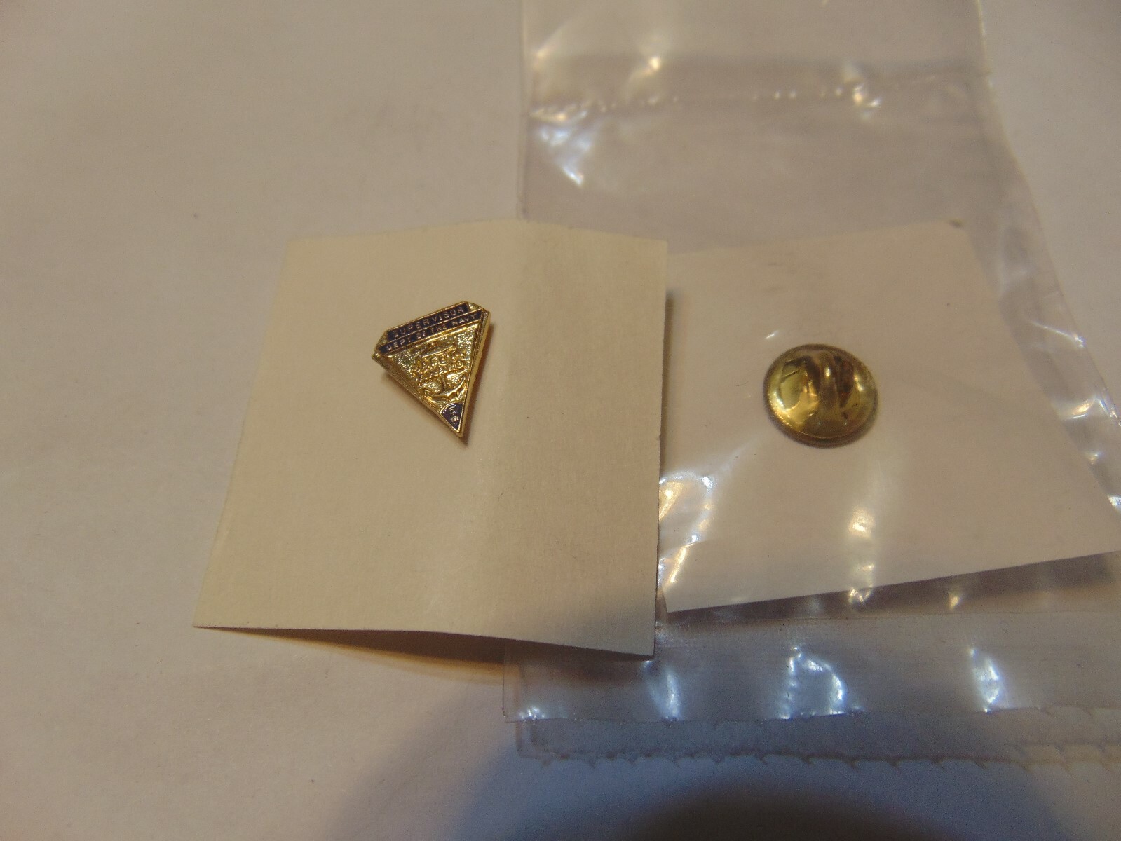 MILITARY INSIGNIA CREST LAPEL PIN SAFETY AWARD SUPERVISOR DEPT OF THE ...