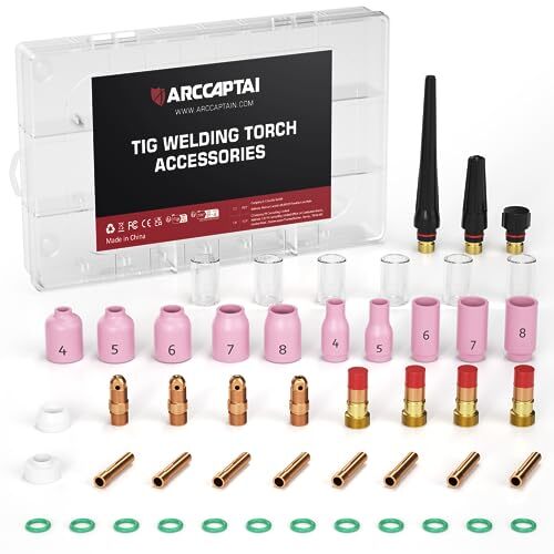 Tig Welding Torch Accessories Kit 71 Pcs Alumina Nozzle Collets Body ...