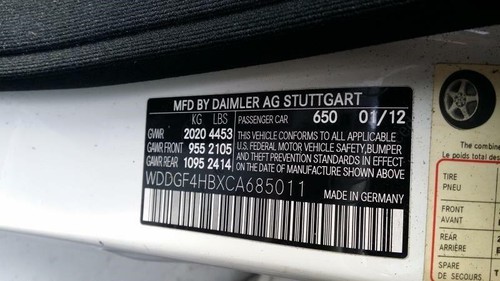 12-15 2012 Mercedes-Benz C250 Pass Front Door Lock Latch Actuator OEM ...