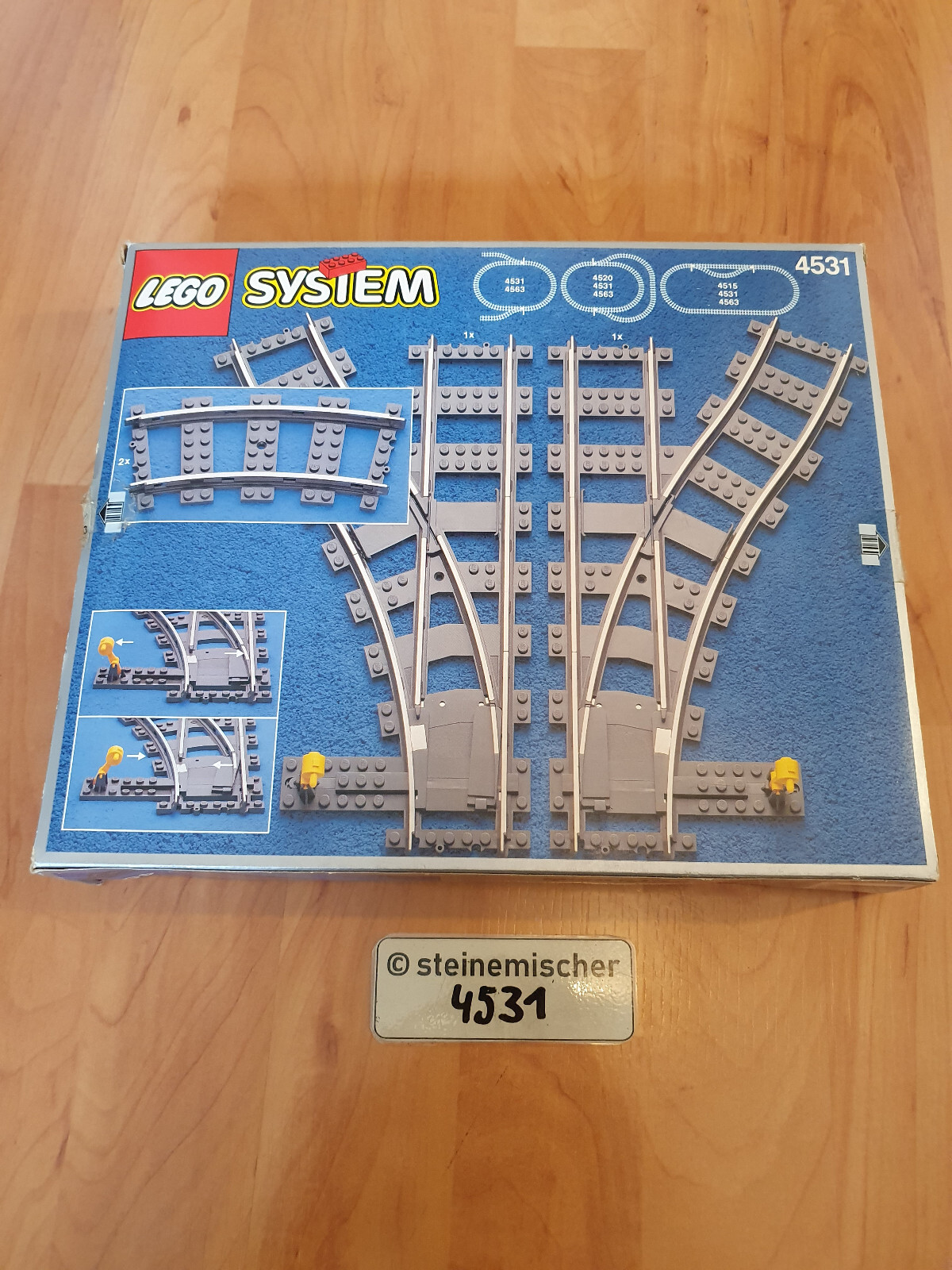 LEGO 4531 - 9V Eisenbahn Weichen Manual Points Switch Tracks Rails OVP ...