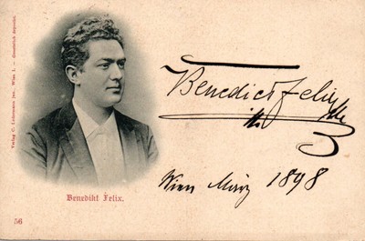 Opera: BENEDICT FELIX; original autograph on a postcard | eBay