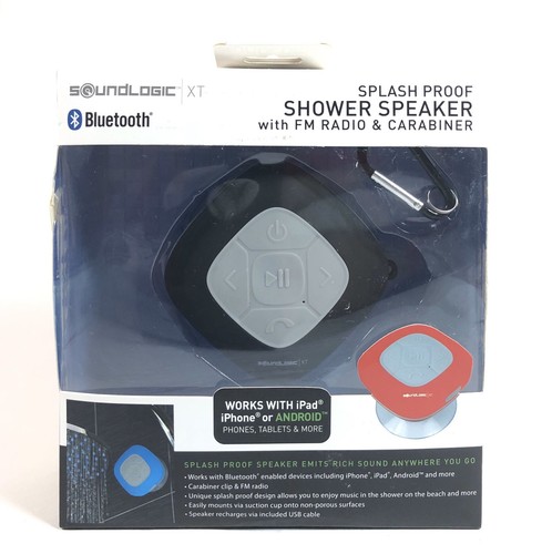 SoundLogic XT Bluetooth Shower Speaker with FM Radio and Carabiner | eBay