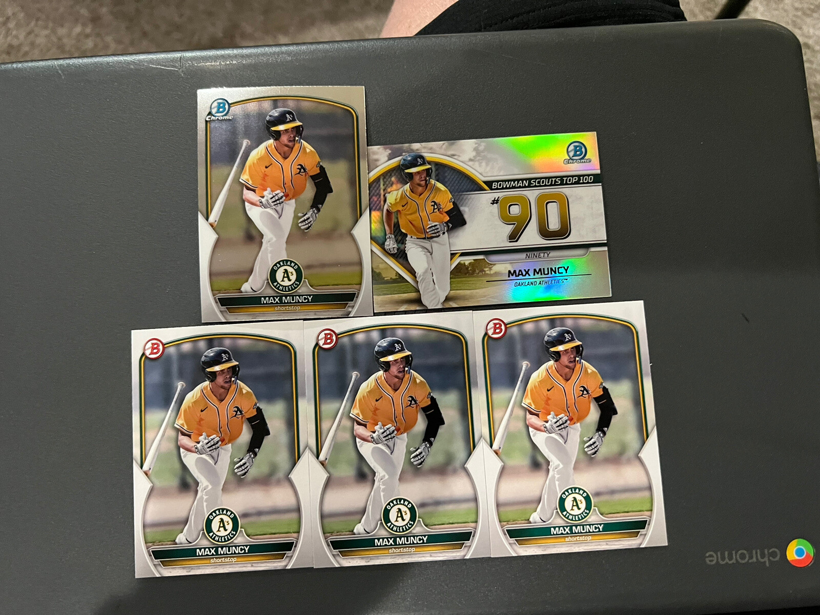 2023 Bowman lot of 5 chrome rookie card Max Muncy Oakland Athletics | eBay