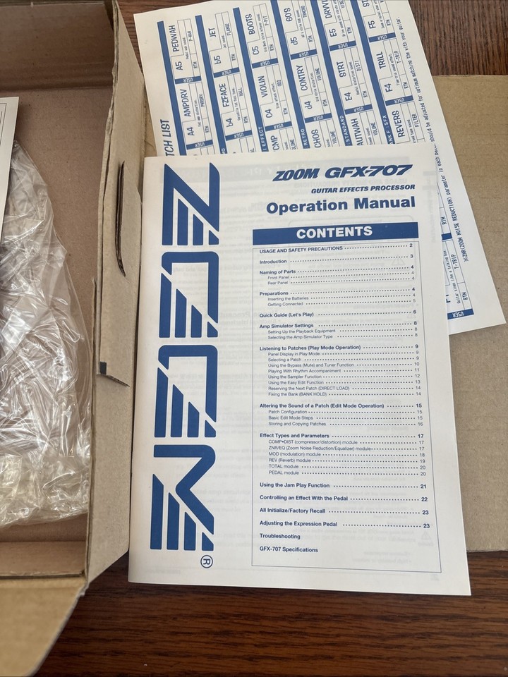 Zoom GFX-707 Guitar Effects Processor | eBay