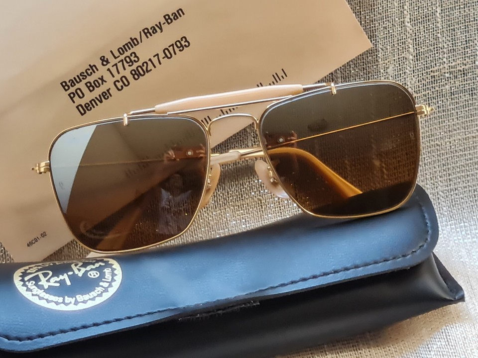 RARE NEW OLD STOCK VINTAGE RAY BAN BL USA BAUSCH&LOMB CARAVAN NOS SMALL ...