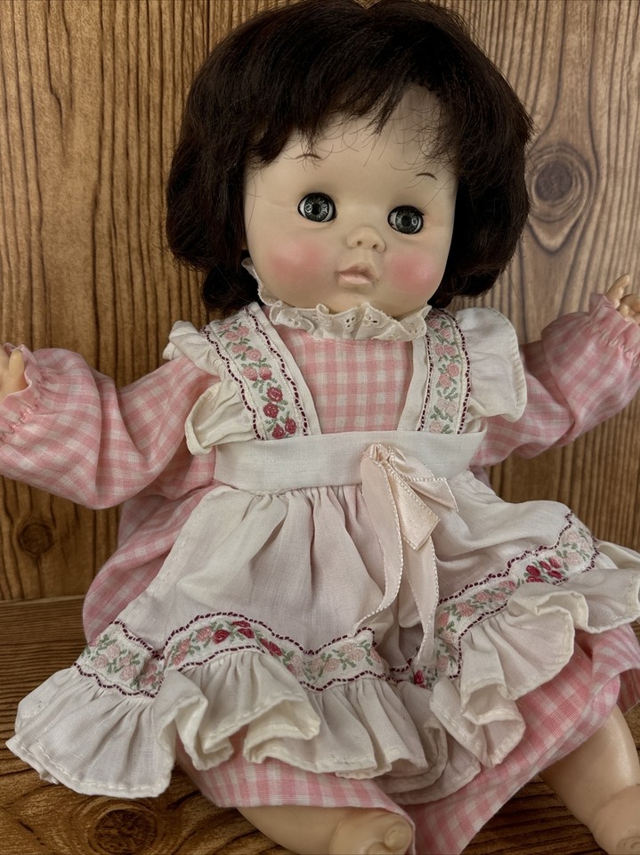 Vintage Effanbee Baby Doll Buttercup 9379 Brown Hair Blue Eyes 15 ...