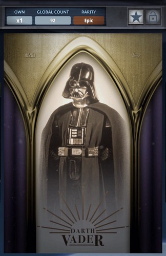 Star Wars Card Trader: Digital Epic (92cc) 2019 Gold Space Opera Darth Vader | eBay