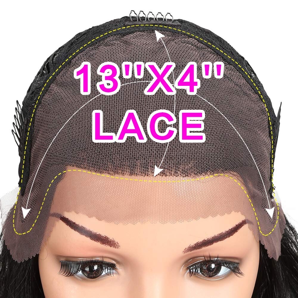 Joedir 26" Big Curly Wavy Supreme Free Parting HD Lace Frontal Wigs ...