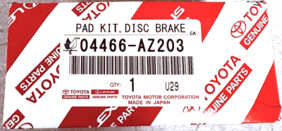 2003 - 2022 4Runner Genuine Toyota Rear Brake Pads 04466-AZ203 04466 ...